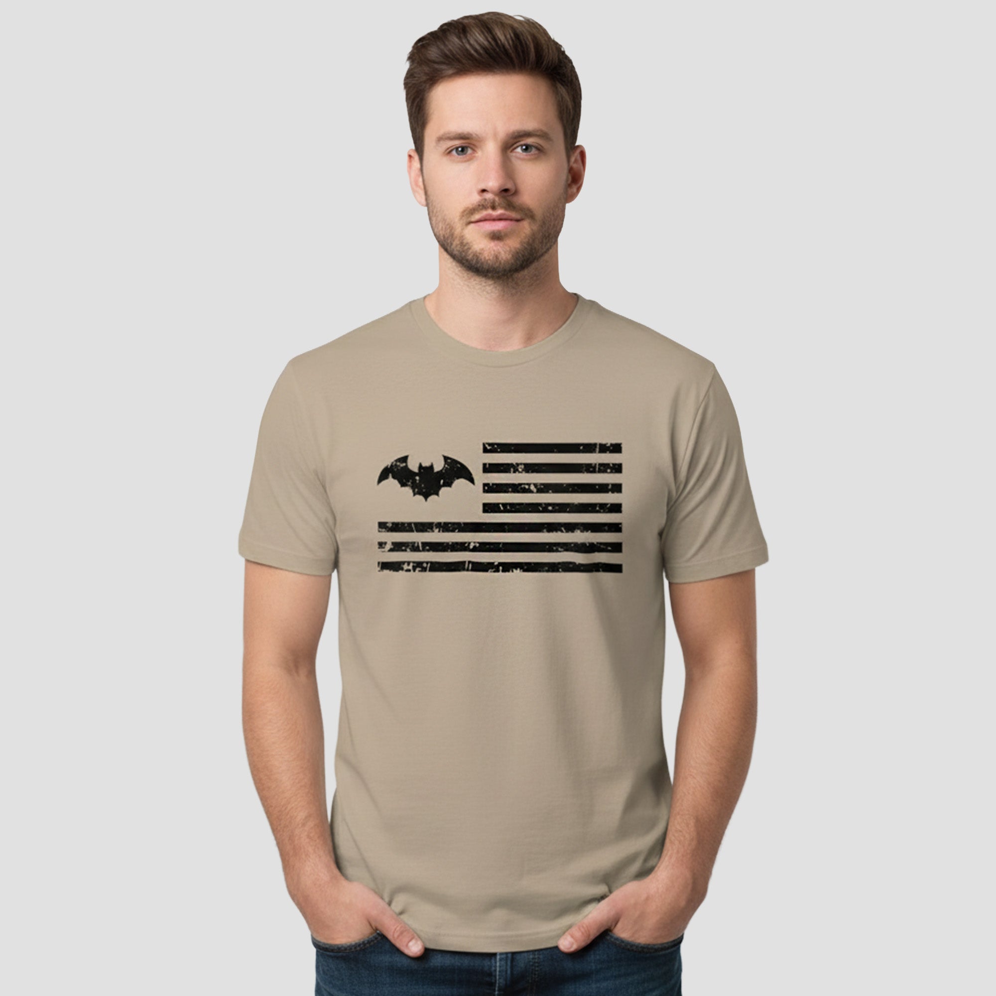 Men's American Bat Flag Short Sleeve Graphic T-Shirt | Dion Wear